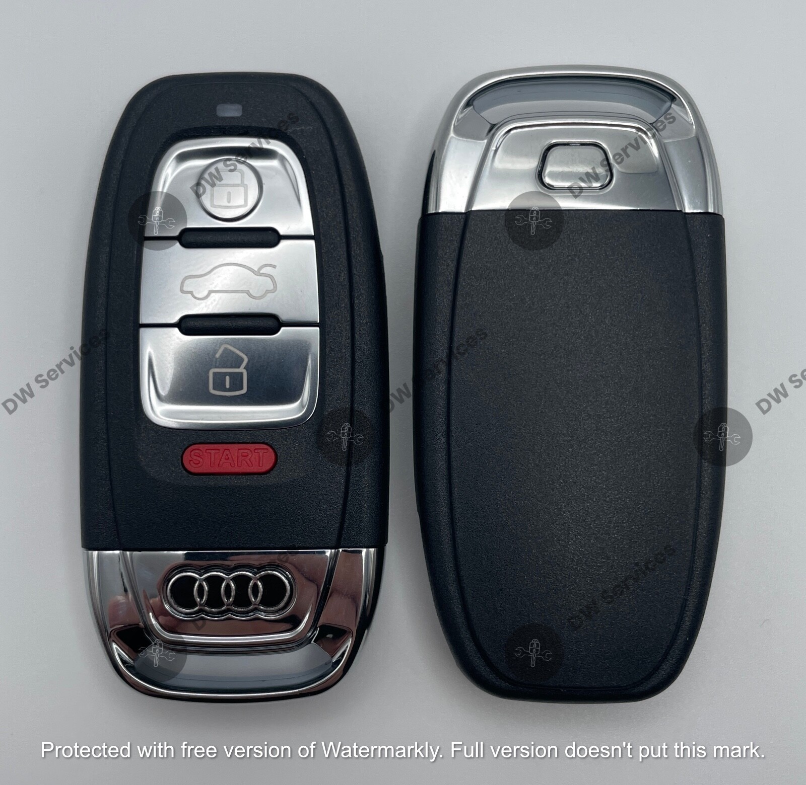 NEW! Audi 4-button remote SLOT key fob WITHOUT Comfort ACCESS ...