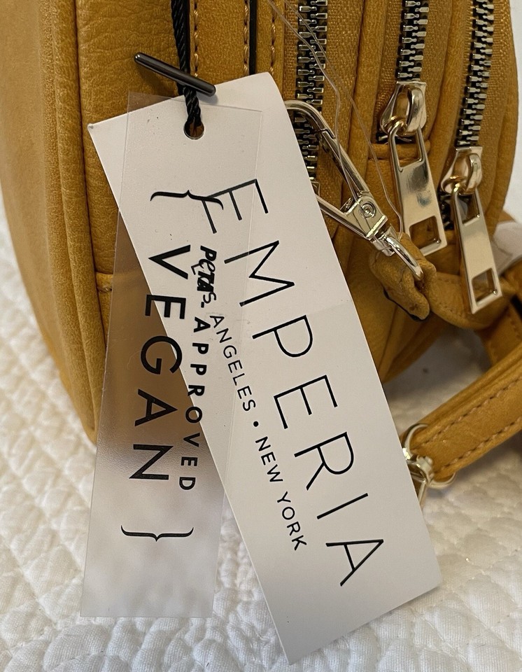 Handbag Mini With handle and strap Mustard Emperia Vegan New with Tags ...