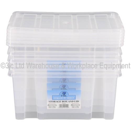 NEW British Made TML Clear Plastic Storage Box Boxes or Clear Lids 13 ...