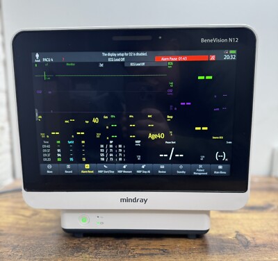 Mindray BeneVision N12 Anestheisa Monitor with MPM Oximax & AG Co2 ...
