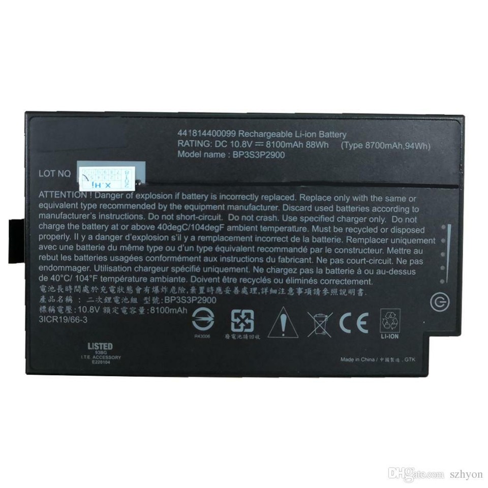 Getac X500 V100 V200 S400 M230,DR202 Battery New Laptop Deep Cell Mil ...