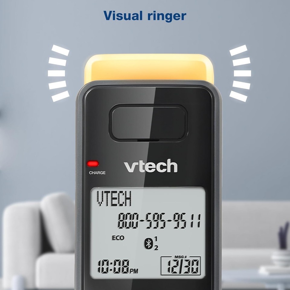 VTech Cordless Phone Answering Machine Bluetooth 5 Handset Long Range ...