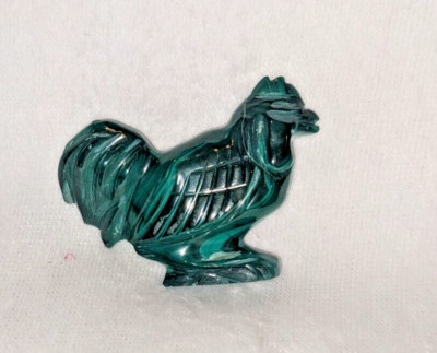 Natural Green Jade Carved Rooster Chicken Figurine | eBay