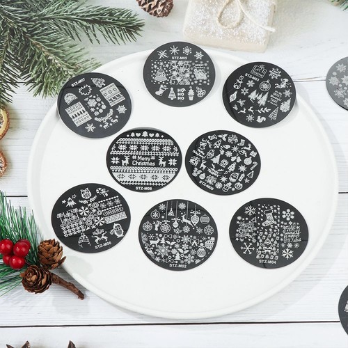 Santa Claus Nail Stamp Nail Stamping Plates Stencils Molds Polish ...