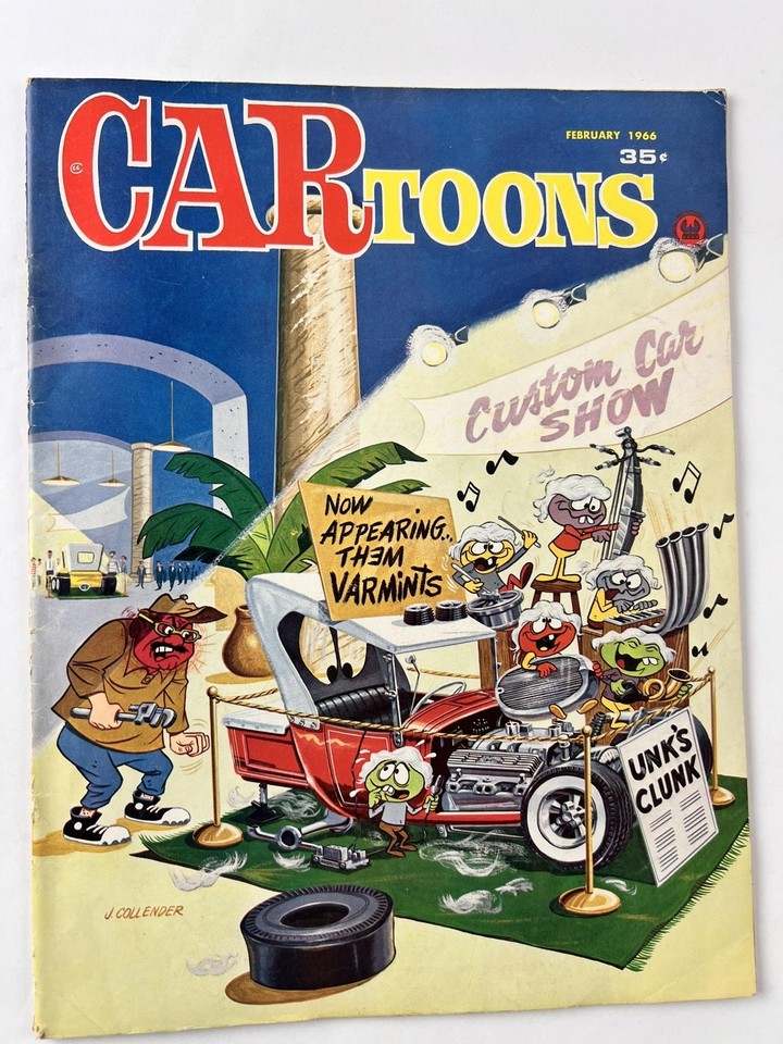 Vintage CARtoons Magazine Feb 1966 Hot Rod Custom Car Show Comic J ...