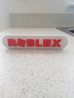 ROBLOX logo sign 3D Printed video game accessory shelf & desk art | eBay UK