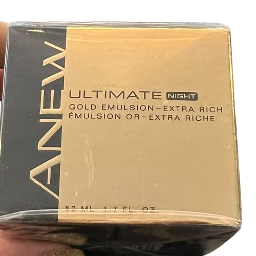 Avon Anew Ultimate NIGHT Gold Emulsion Extra Rich Original New/Sealed ...