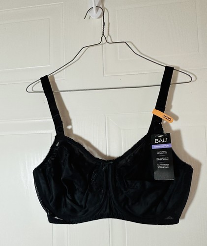 Flower Bali Bra Classic Support Size 36DD Black Bras Embroidery Lace | eBay
