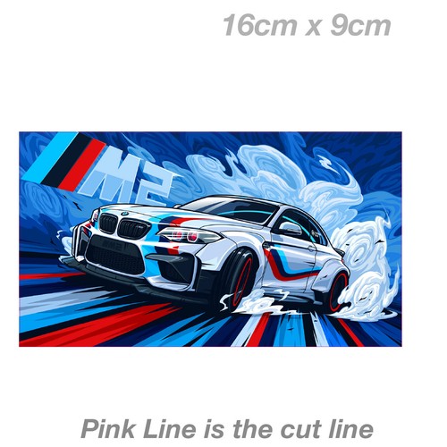 BMW M2 Performance Competition White Car JDM Car Vinyl Sticker | eBay ...