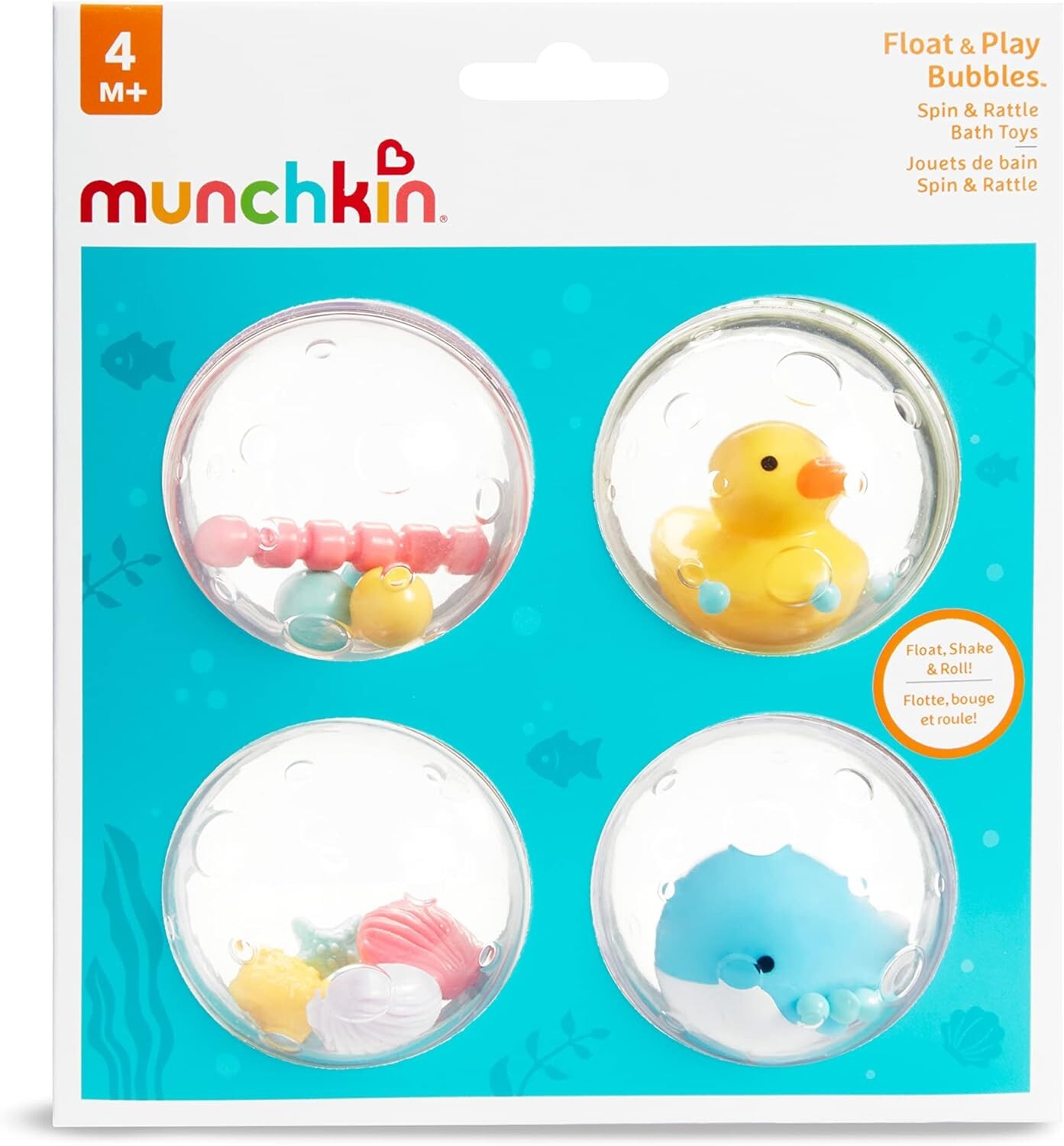 Munchkin Float & Play Bubble Baby and Toddler Bath Toy 4 Count for sale ...