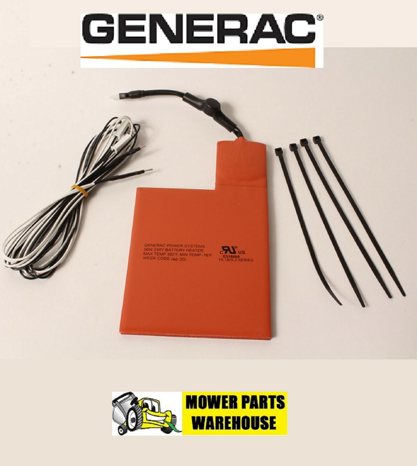 GENUINE OEM GENERAC 7101 COLD WEATHER KIT BATTERY HEATER PAD STANDBY ...