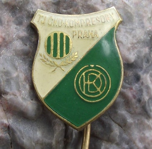 Antique TJ CKD Kompresory Praha Prague Czech Football Club Soccer Pin ...