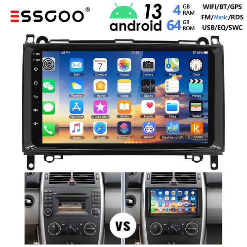 4+64GB Android 13 Für Mercedes A/B Klasse/Vito W169 W639 W245 Autoradio ...