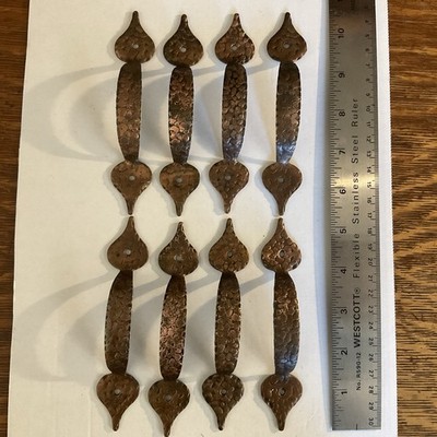 Vintage Colonial Metal Hammered Copper Cabinet Handle Drawer-Door Pulls ...