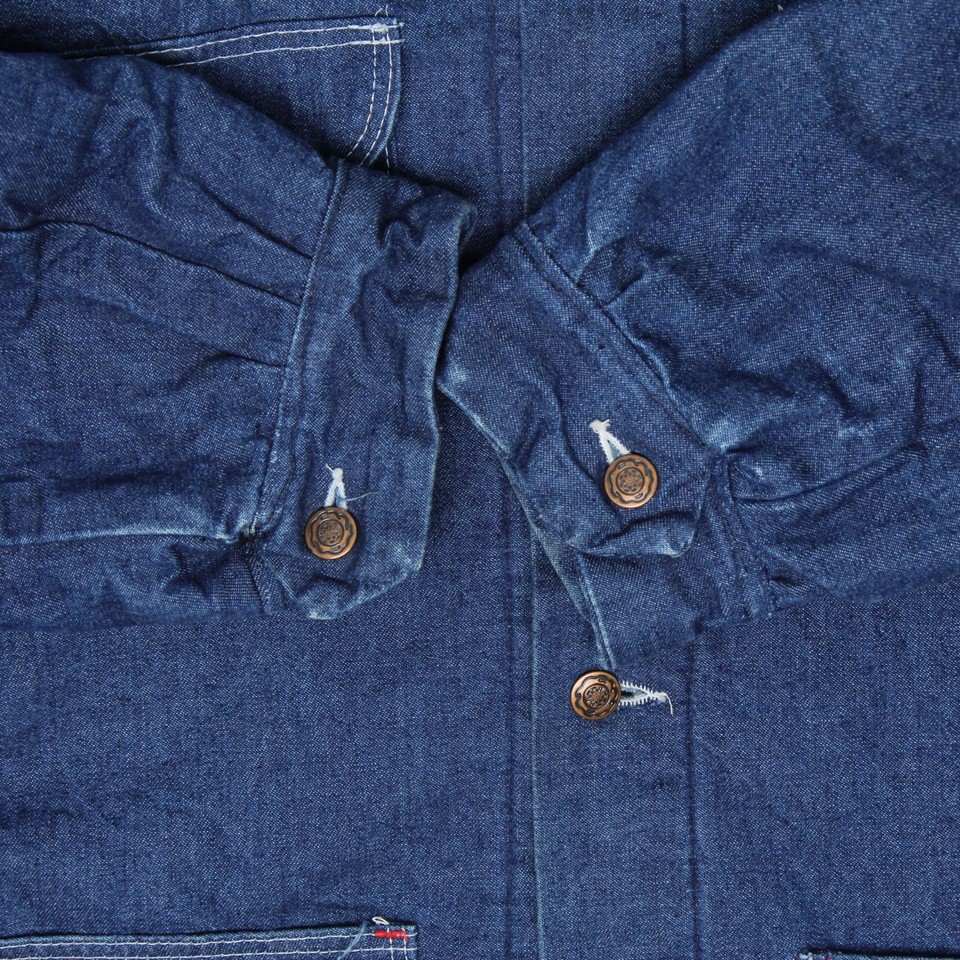VTG Big Ben Wrangler Blue Bell Denim Chore Coat Mens 46 Blue Cotton ...