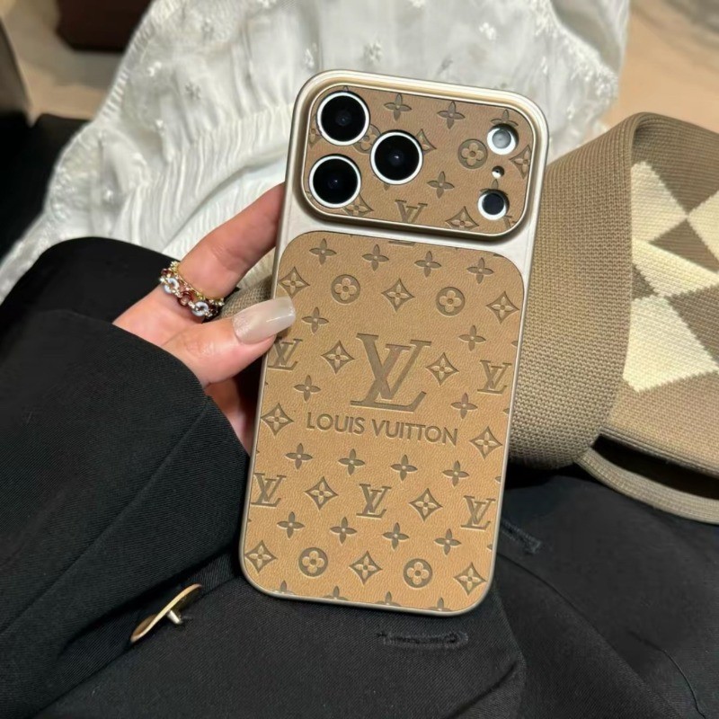 NEW Leather Phone Case For iPhone 15 16 17 Pro Phone Cover LOGO Luxury ...