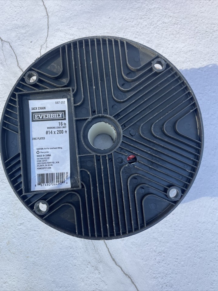 Everbilt 16 Lb Working Load Limit Zinc Plated Steel Jack Chain #14 X ...