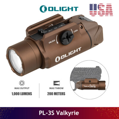 Olight PL-3S Valkyrie 1000lumen Rail Mount Light Weaponlight Tactical ...