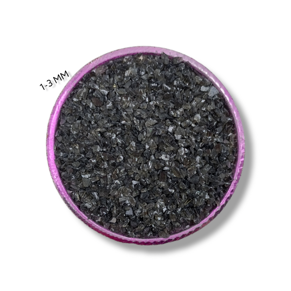 Black Obsidian Gemstone Coarse All Size Stone Healing Powder Woodwork ...