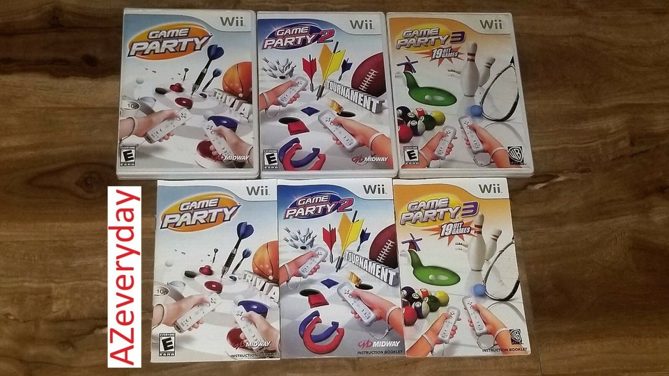 Wii Game Party 1 2 3 LOT/bundle_DARTS_Skeeball_CORNHOLE_Bocce Ball_bags ...