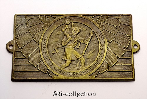 Plate Of Vehicle Old, St.Christopher Patron of The Voyageurs. France ...
