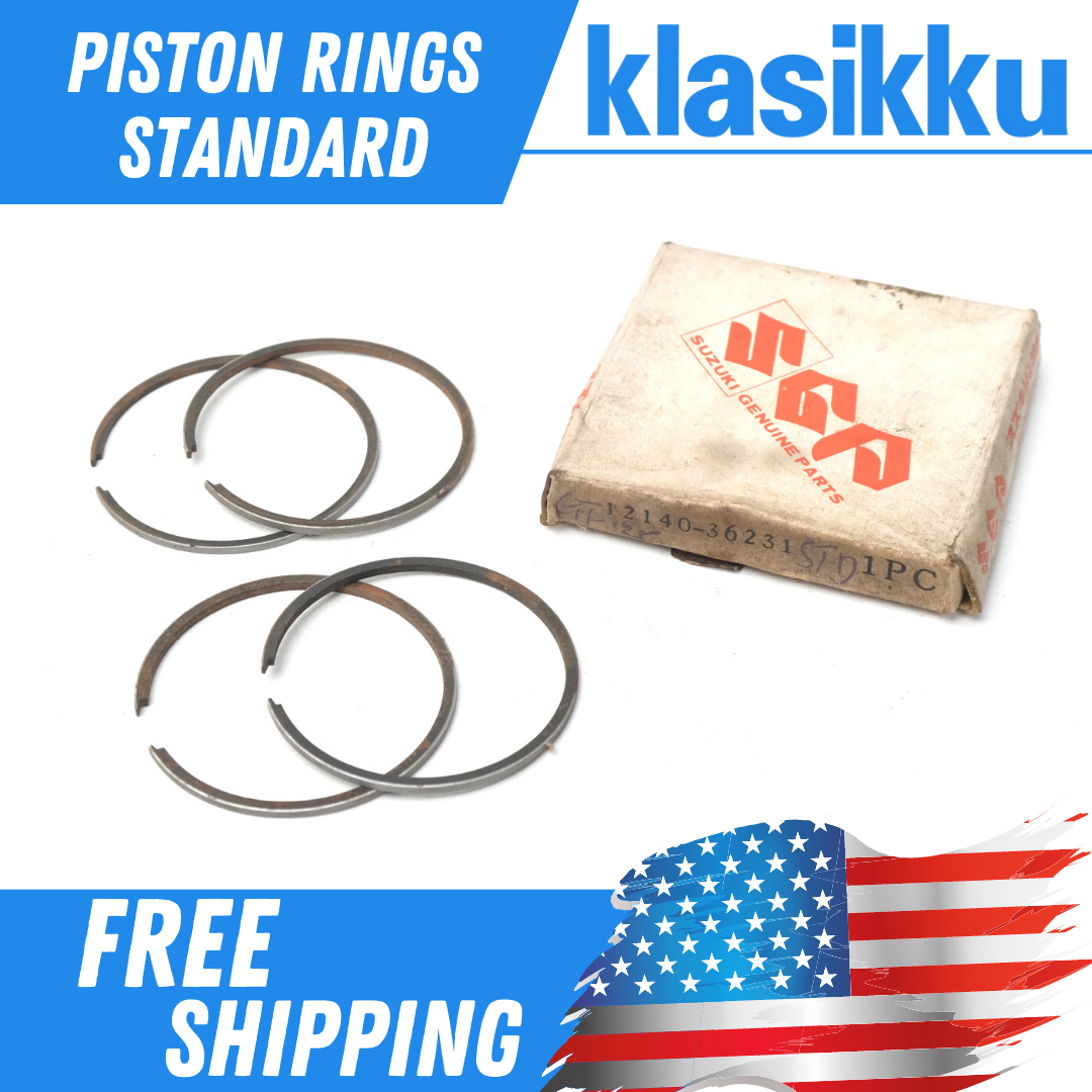 Suzuki GT125 GT 125 GT-125 Twin Piston Rings STD Nos Genuine Japan | eBay