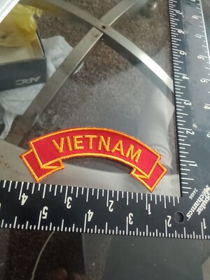 VIETNAM WAR VET Large Military Rocker/Tab Patch for Hats Vests Jackets ...