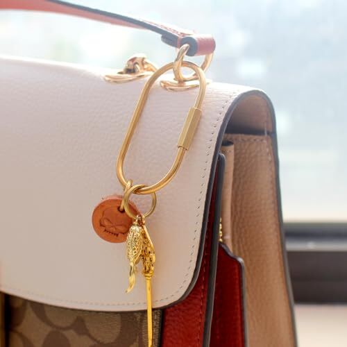 Gold Brass Key Rings Purse Bag Charms for Handbags Screw Lock Key ...