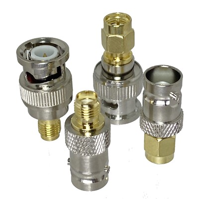 Adapter Connector SMA to BNC Male Plug & Female Jack RF Coaxial ...
