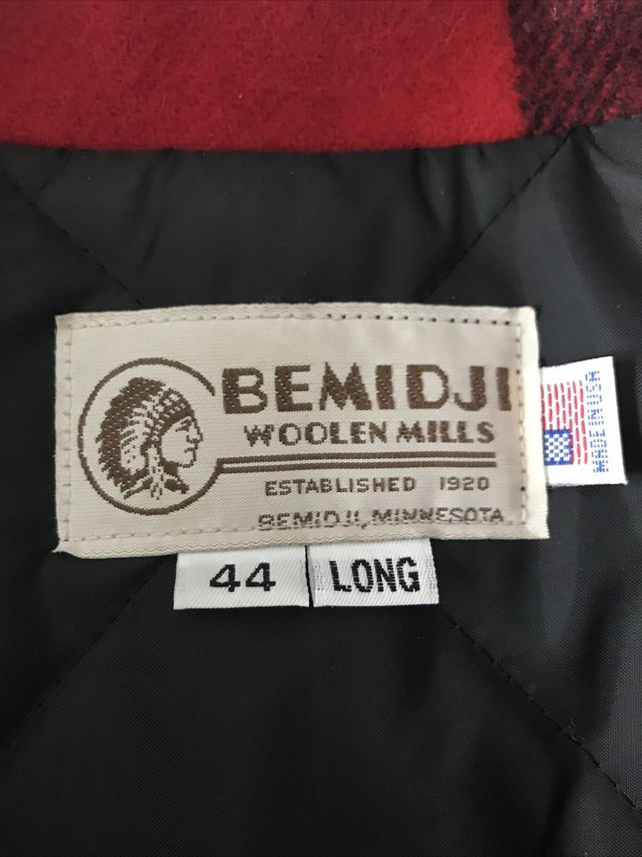 Bemidji Woolen Mills Superior Heavy Lined Hunting Coat Wool Jacket 44 ...