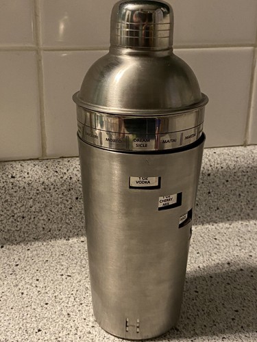 Chefmate Cocktail Shaker Set Stainless Steel Drink Mixer 24 Oz Ounce | eBay