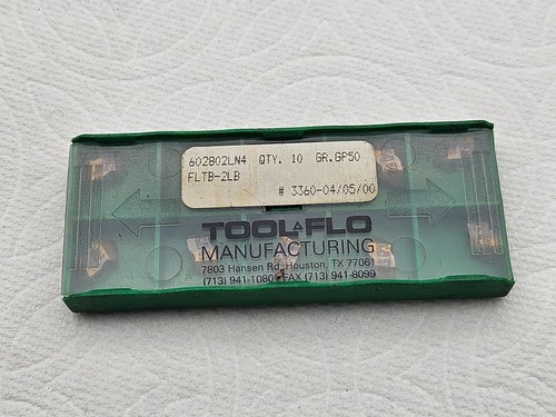 Tool Flo Tool-Flo FLTB-2LB Grade GP50 Carbide Indexable Inserts (Qty of ...