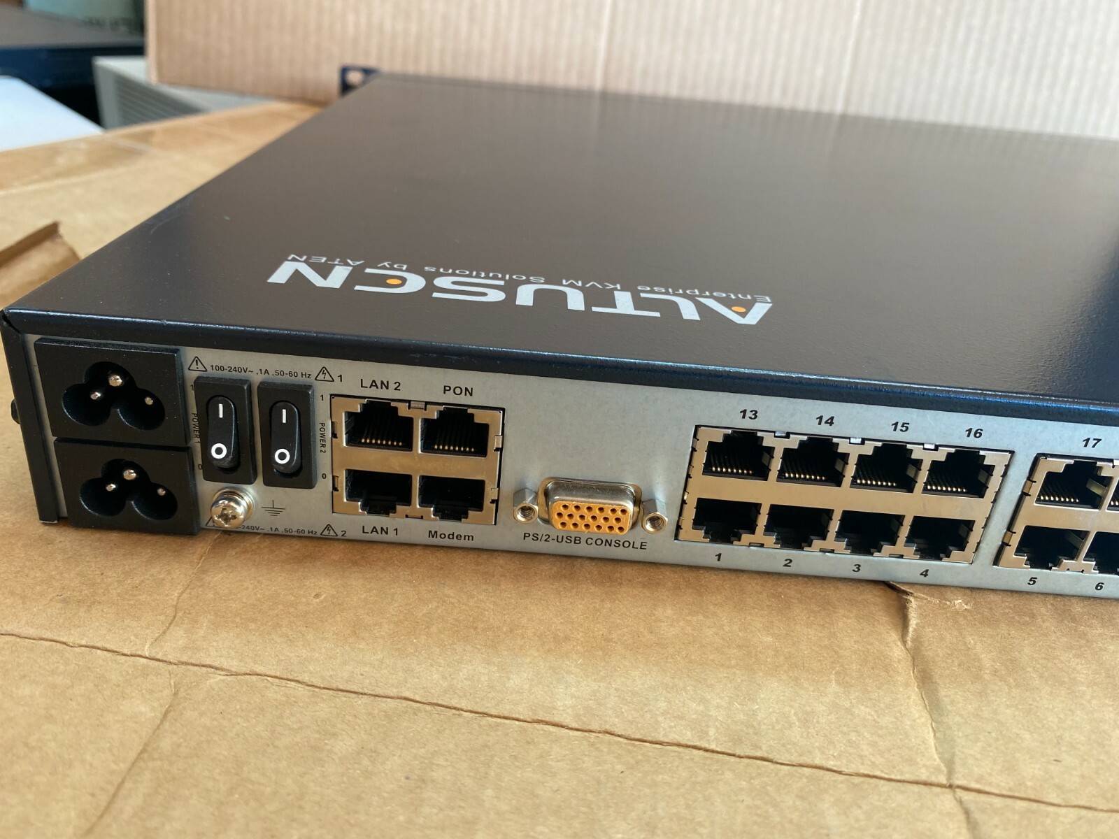 Aten Altuscn Altusen KN2124v 24 Port IP KVM Over the NET Switch Dual AC ...