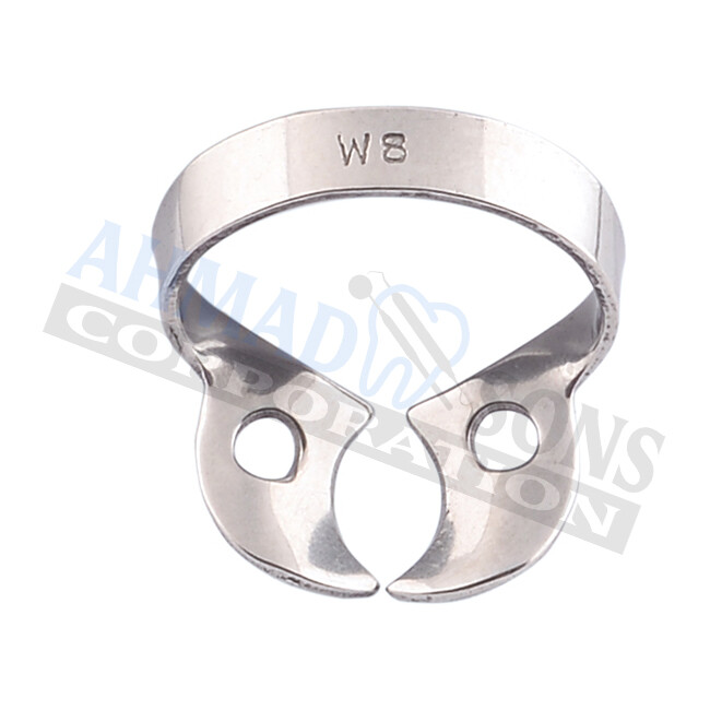 100 Pcs Endodontics Rubber Dam Clamps #W8 Dental Instruments Endo Upper ...