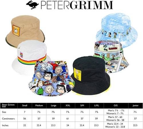 Peter Grimm Peanuts Cartoon Collection, Unisex Character Bucket Hats | eBay
