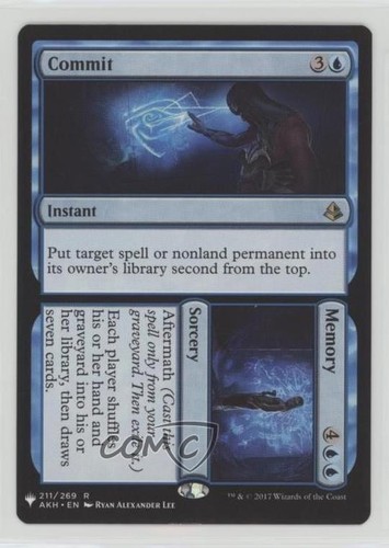 Commit//Memory (Amonkhet) Magic: The List Mystery Booster #211 | eBay