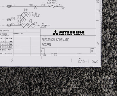 Mitsubishi Forklift FGC25N Electrical Wiring Diagram Manual | eBay