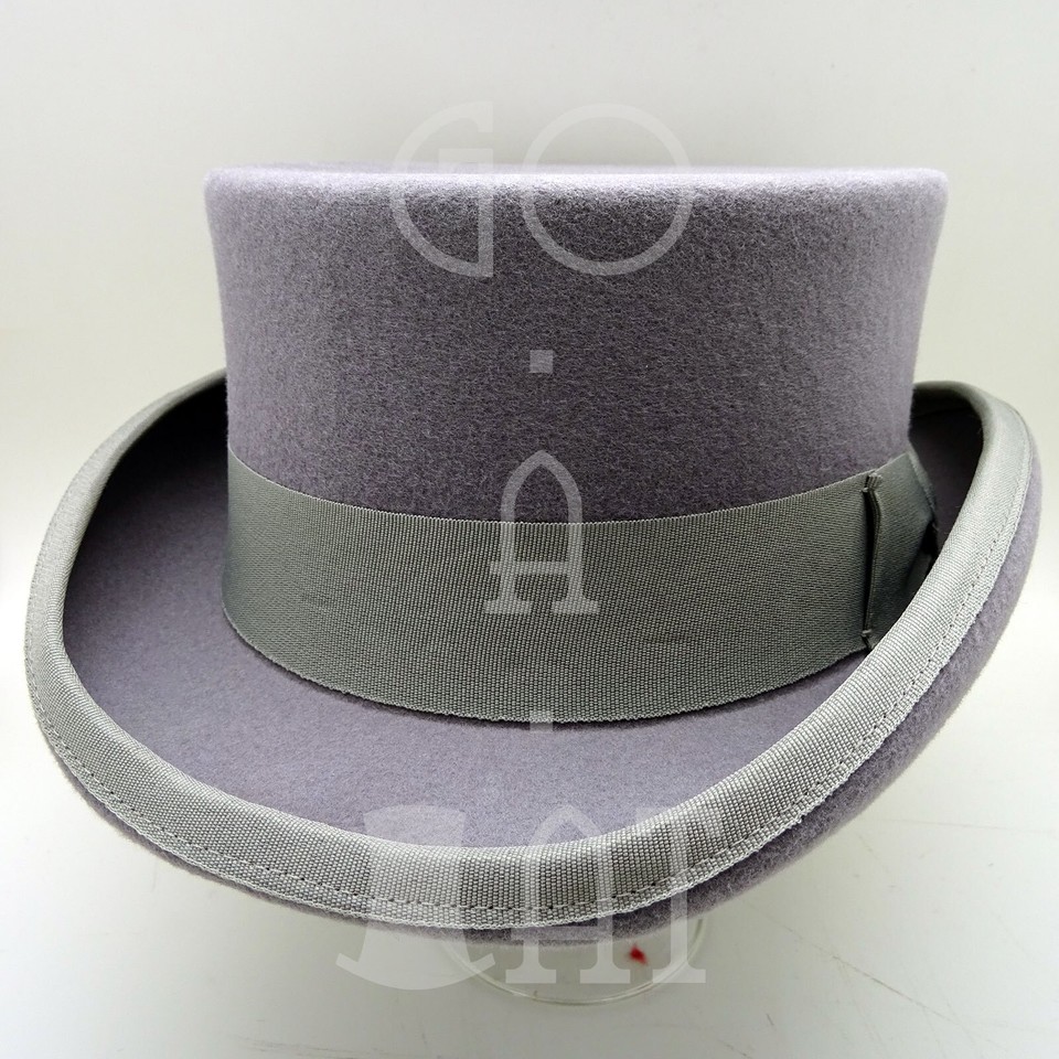 CLASSIC Wool Felt Tuxedo Top Hat Men Coachman Topper | 59cm | Black Red ...