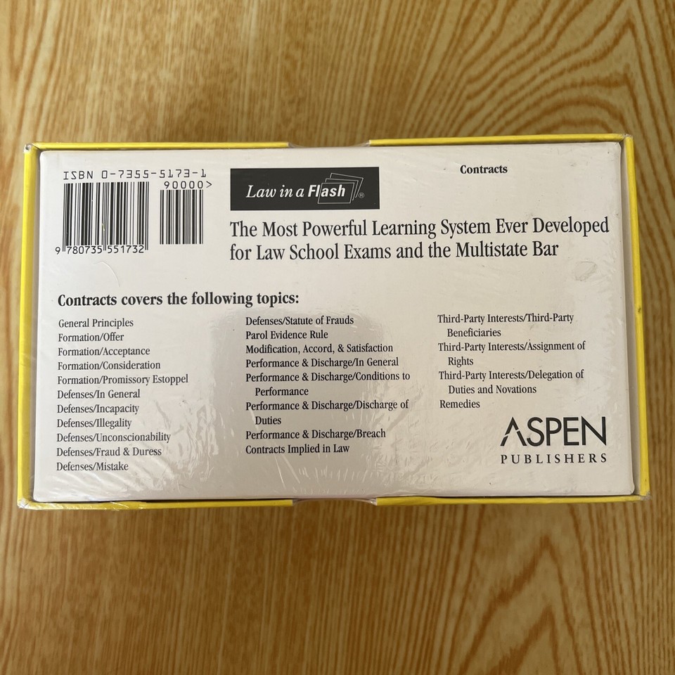 Law in a Flash Ser.: Contracts by Steven Emanuel (2005, Cards,Flash ...