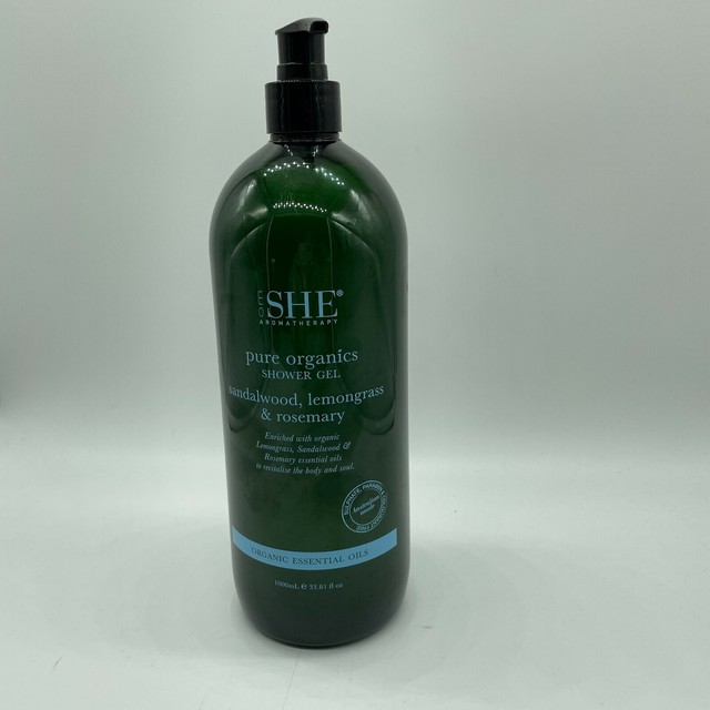 2 OM She Aromatherapy Pure Organics Shower GEL Sandalwood & Lemongrass ...