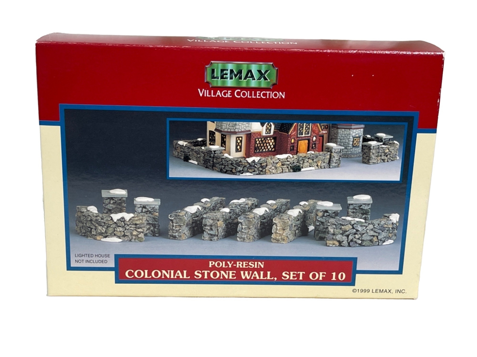 New Lemax Village Collection Colonial Stone Wall Set of 10 Vintage 1999 ...
