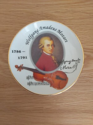 Mozart Vintage Reutter Porcelain Miniature Plate 9cm Mozart Classical ...
