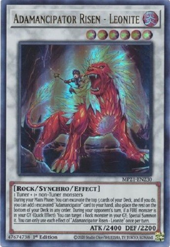 Yugioh - Adamancipator Risen Leonite - 1st Edition Ultra Rare NM - Free ...