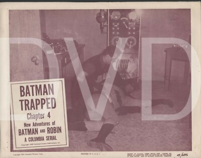 1949 New Adventures Batman Robin Theater Lobby Card 11x14 Chapter 4 ...