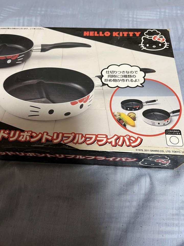 Hello Kitty Red Ribbon Triple Frying Pan Free Shipping from Japan New ...