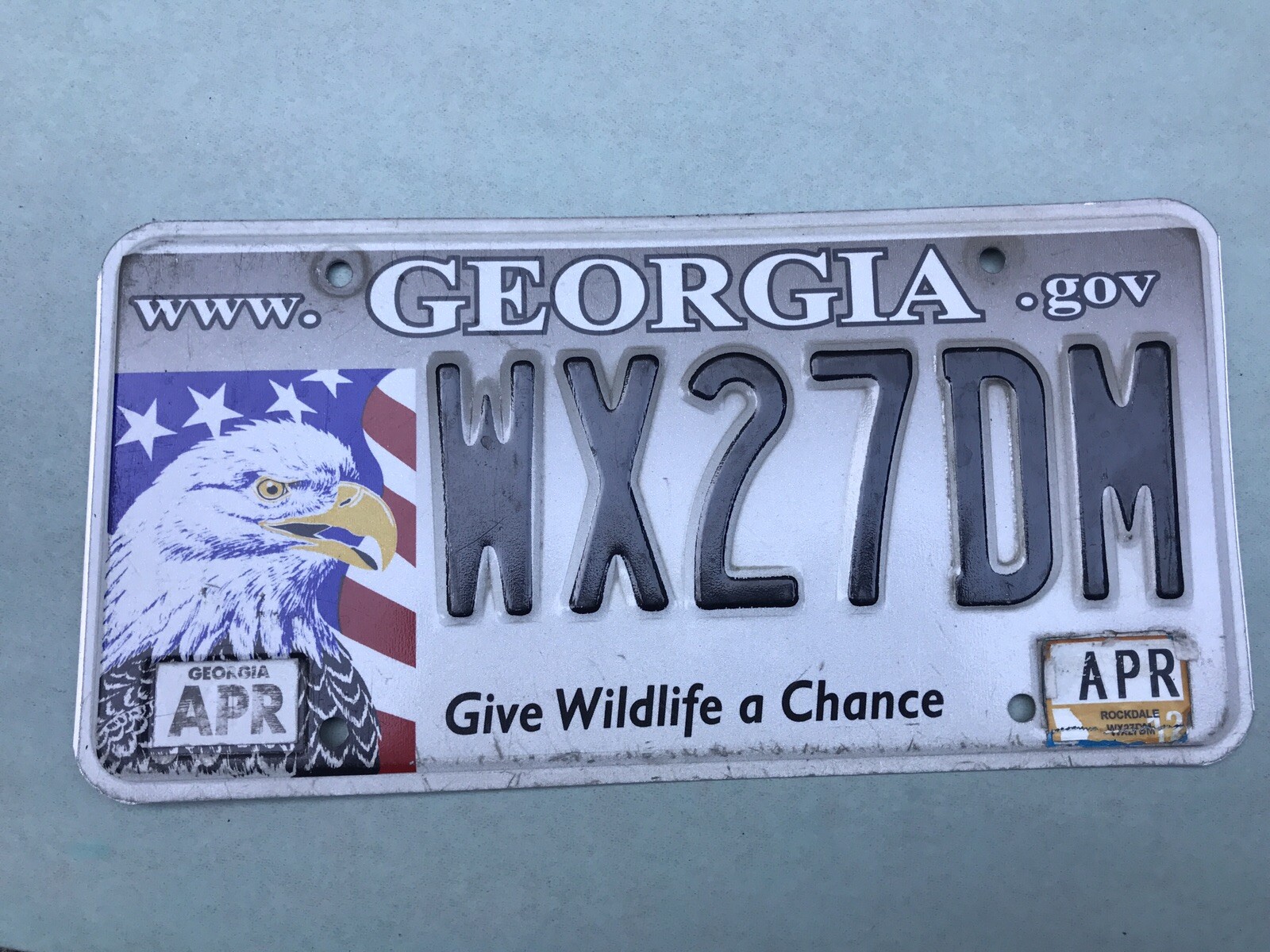 GEORGIA STATE LICENSE PLATE WX27DM GIVE WILDLIFE A CHANCE | eBay