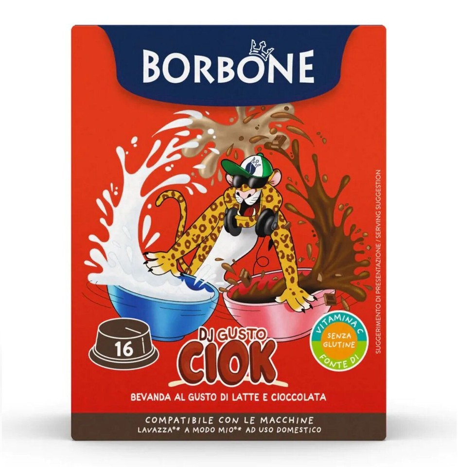 Dj Ciok 192 Capsules A Modo Mio Caffè Borbone Drink Flavoured Milk ...