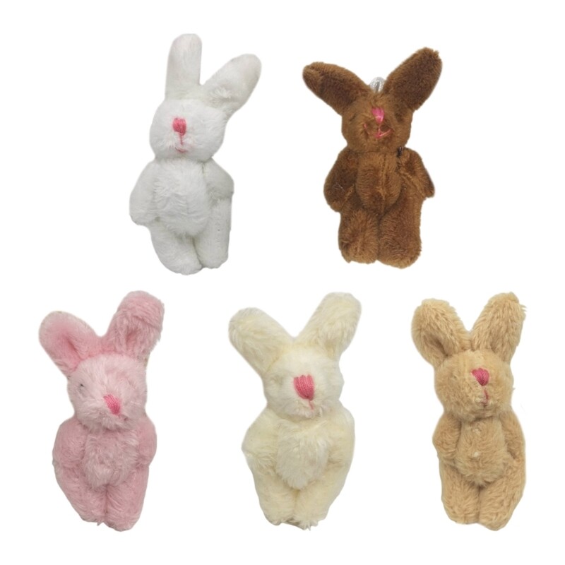 Plush Pendant Jointed Rabbit Moveable Joint Dolls Easter Giftbag ...