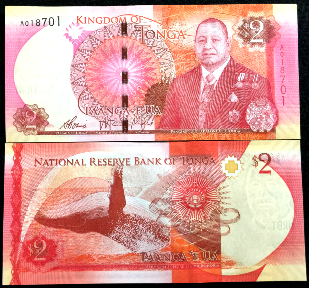 Kingdom Of Tonga 2 Pa'anga 2015 Banknote World Paper Money UNC Currency ...