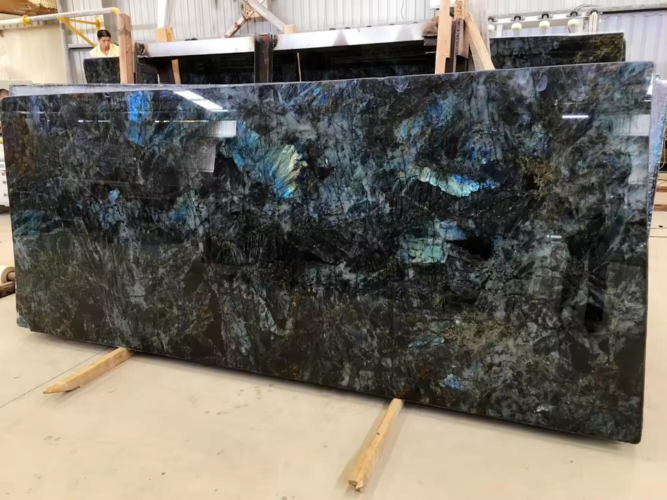 Kitchen Countertop, Natural Blue Labradorite Stone Bathroom Vanity Top ...